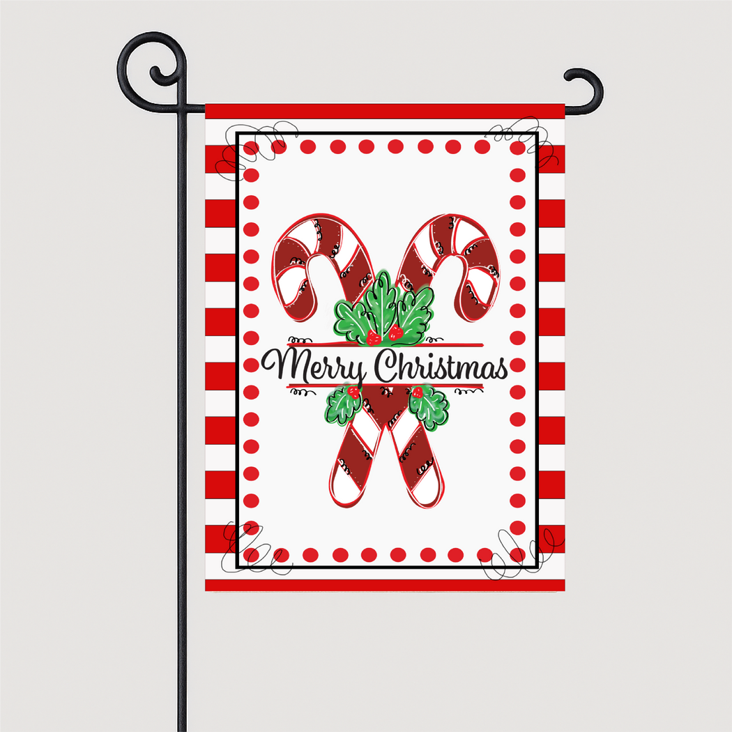 Garden Flag Candy Cane – Sassy South Art